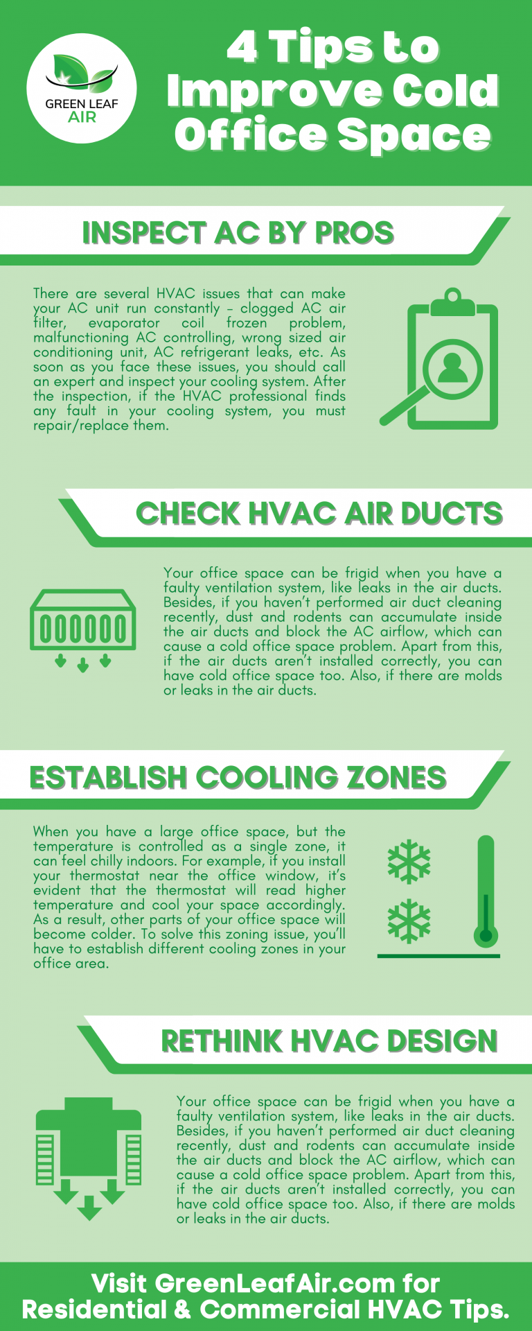 4 Tips to Improve Cold Office Space | Green Leaf Air